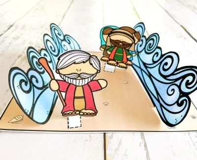 Moses and the Red Sea - Bible Craft and Lesson for Kids — Poet Prints ...