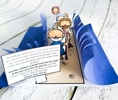 Moses and the Red Sea - Bible Craft and Lesson for Kids — Poet Prints ...