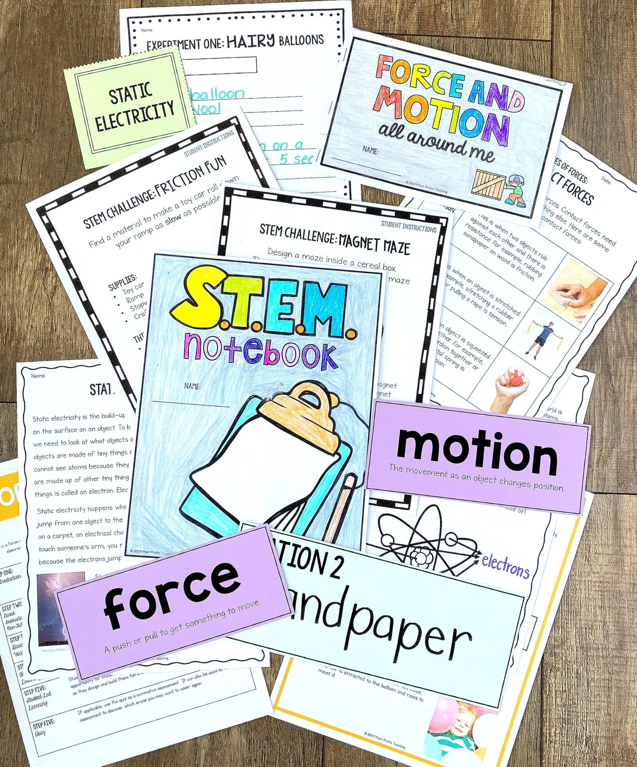 Force and Motion Activities For Kids — Poet Prints Teaching