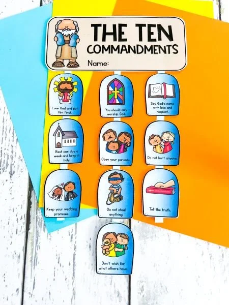 The Ten Commandments Bible Lesson for Preschool and Big Kids — Poet ...