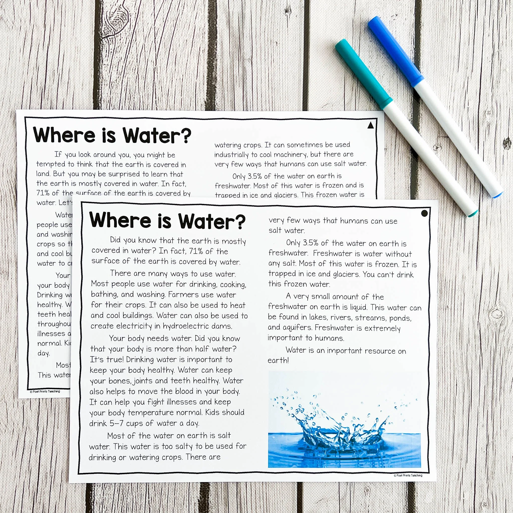 Water Cycle Reading Comprehension