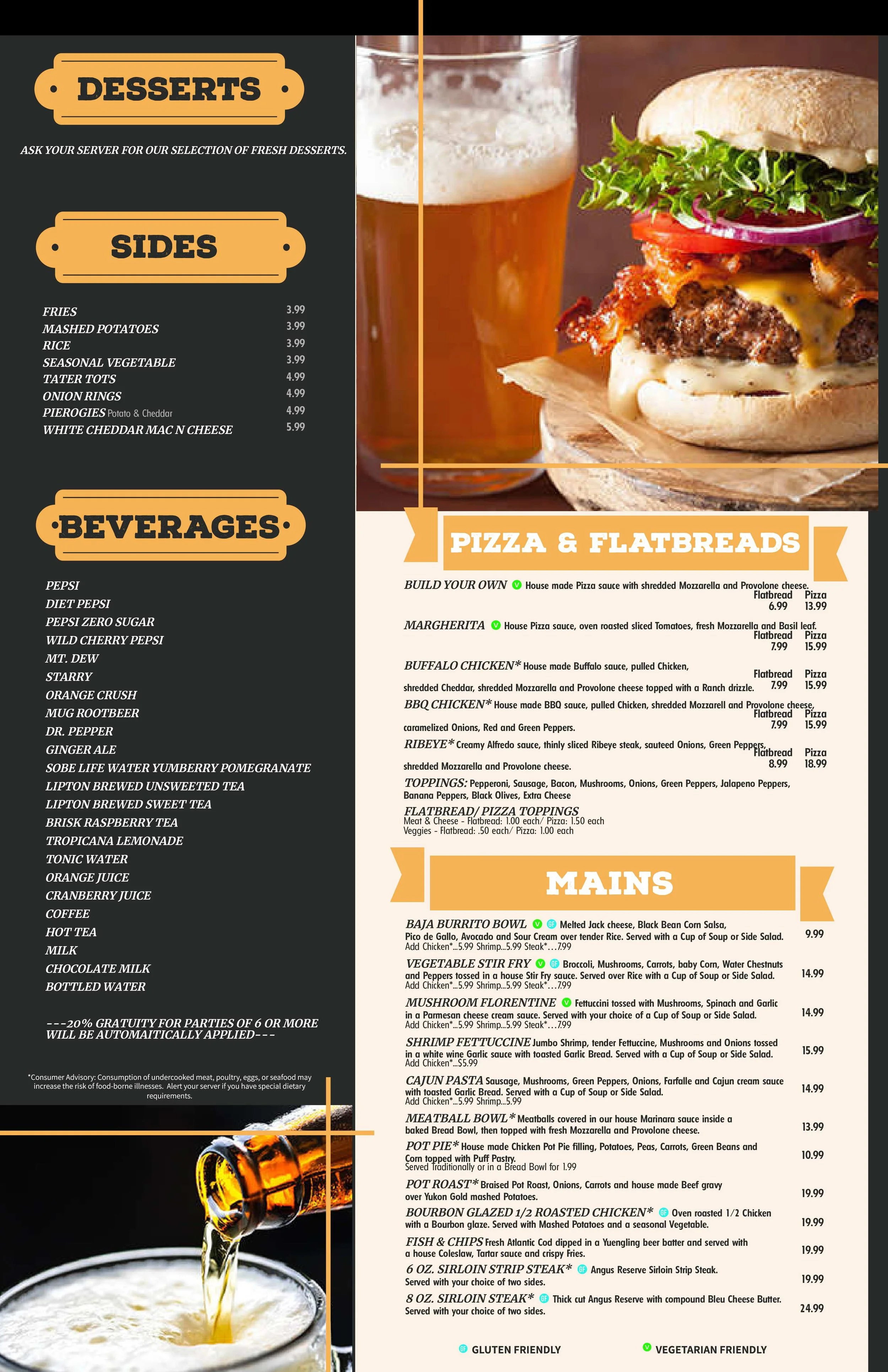 Menu — The Craft House & Gastropub