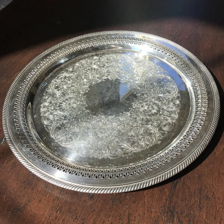 Silver Platters — Birdie in a Barn | Vintage Event Rentals |Murrieta CA