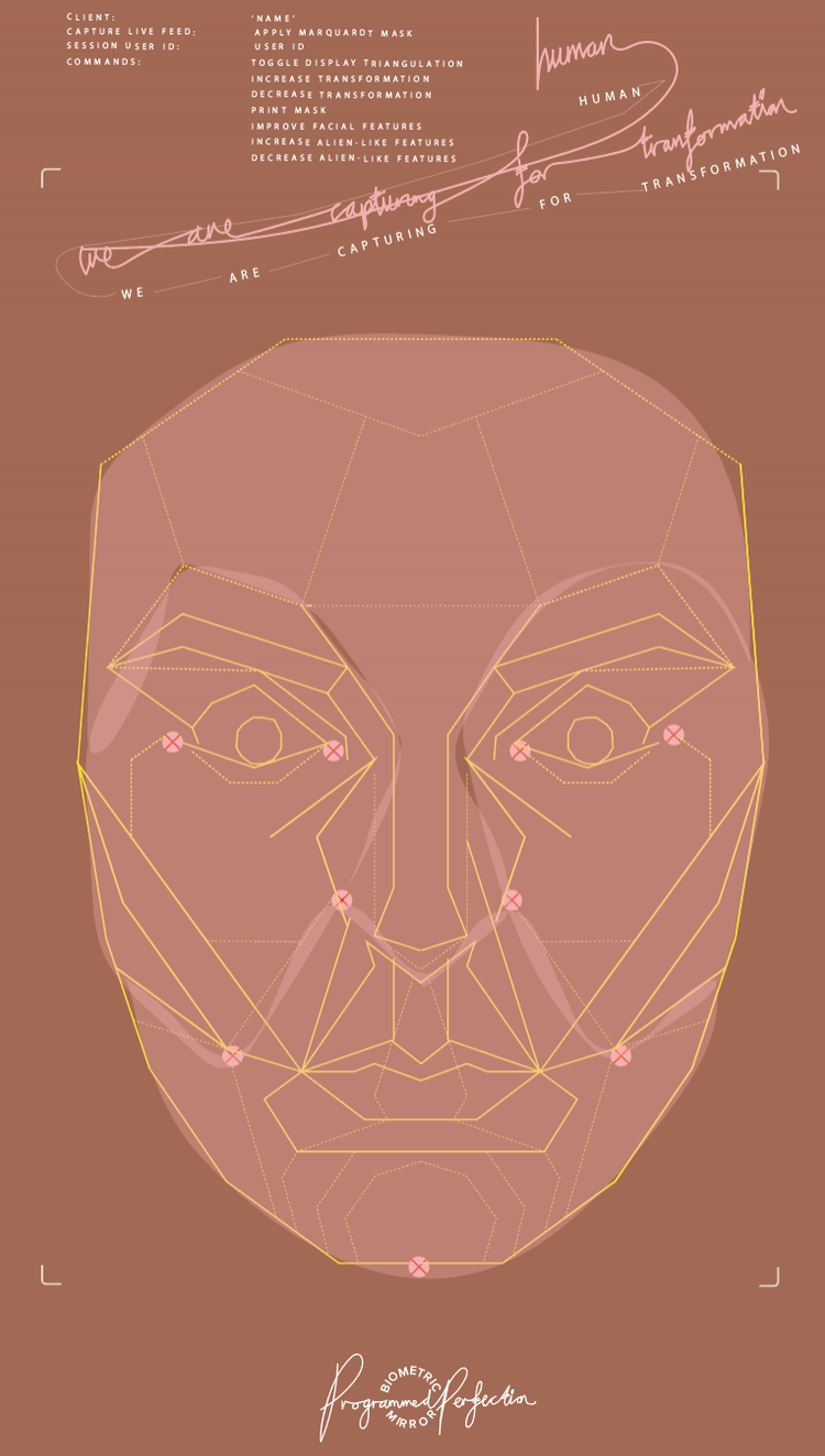 Biometric Mirror — World renowned sci fi artist and body architect