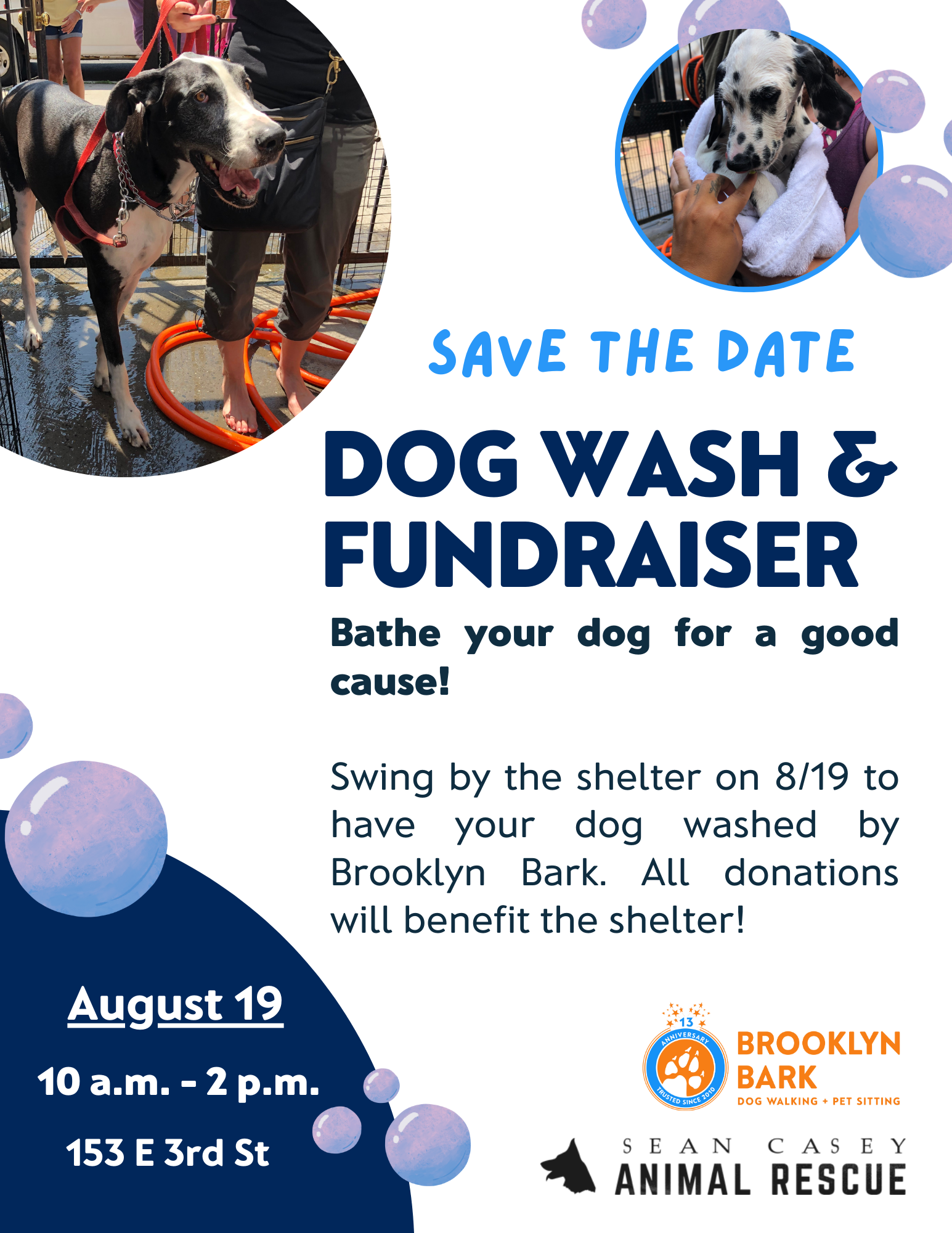 Save the Date: Aug 19th 10am to 2pm is our Dog Wash Fundraiser! — Sean ...
