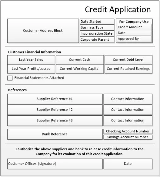 Credit application definition — AccountingTools