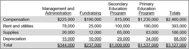Statement of functional expenses — AccountingTools