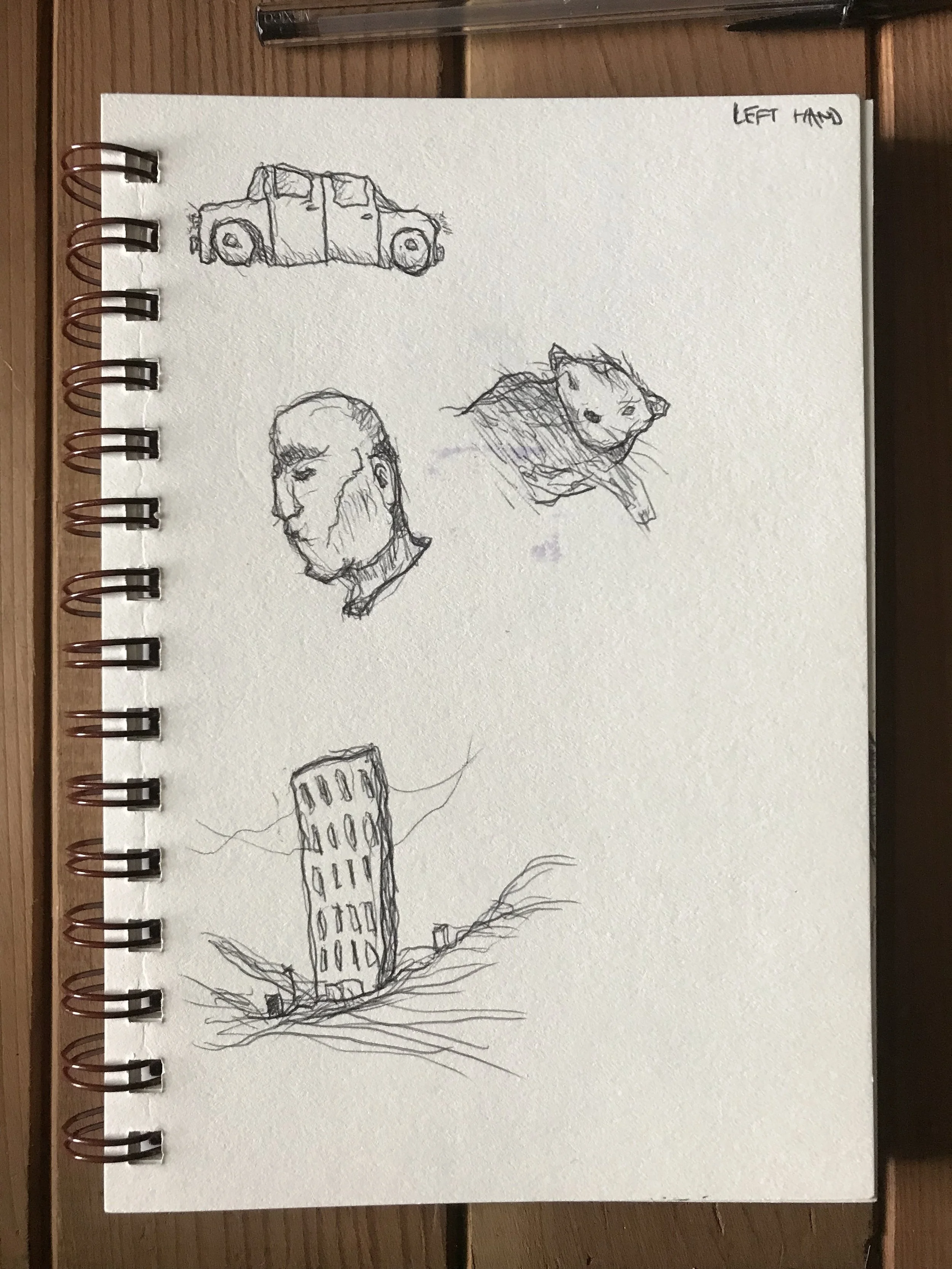 Left Hand Drawing With Pencil
