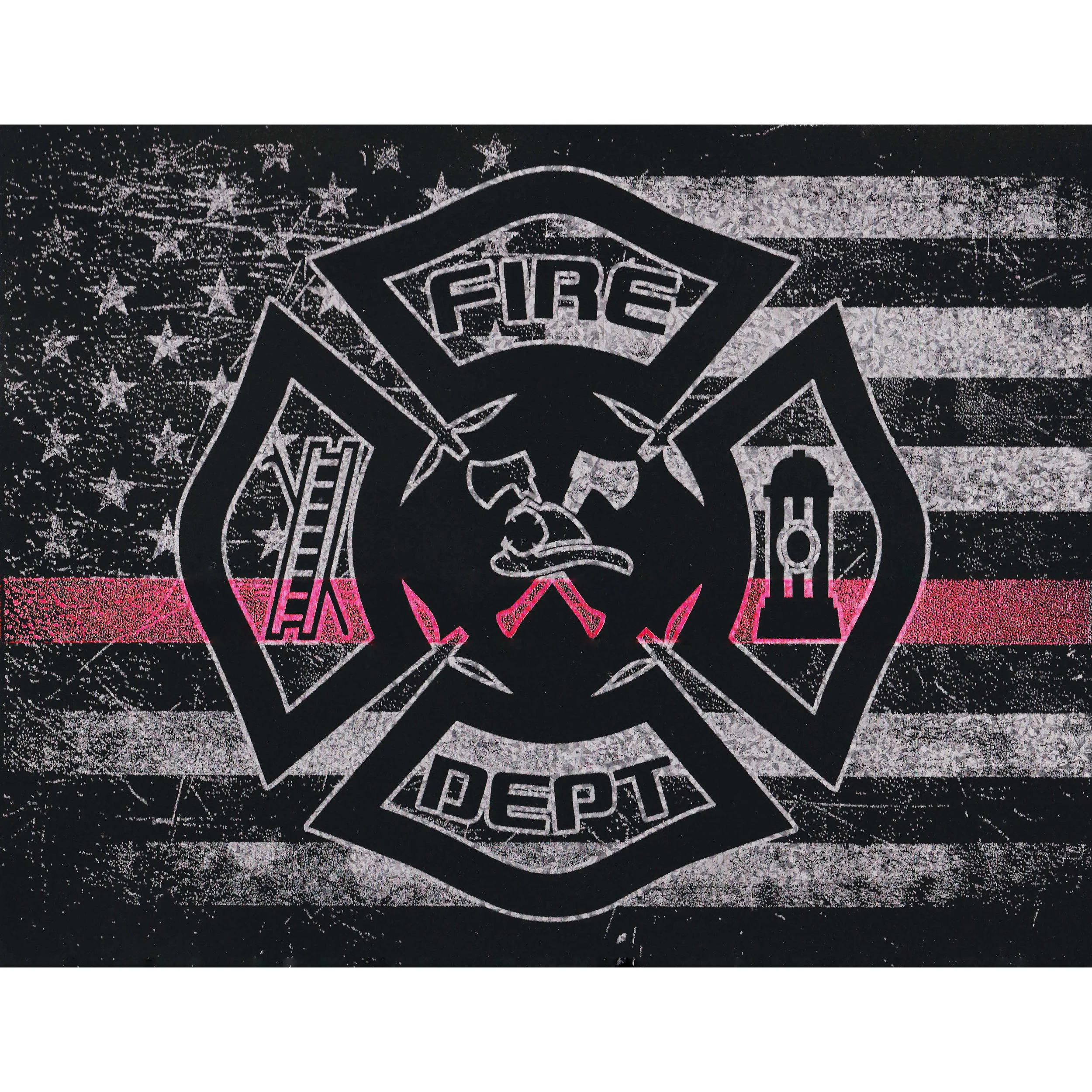 Thin Red Line American Flag Painting for Fire Fighters — Art of Steel
