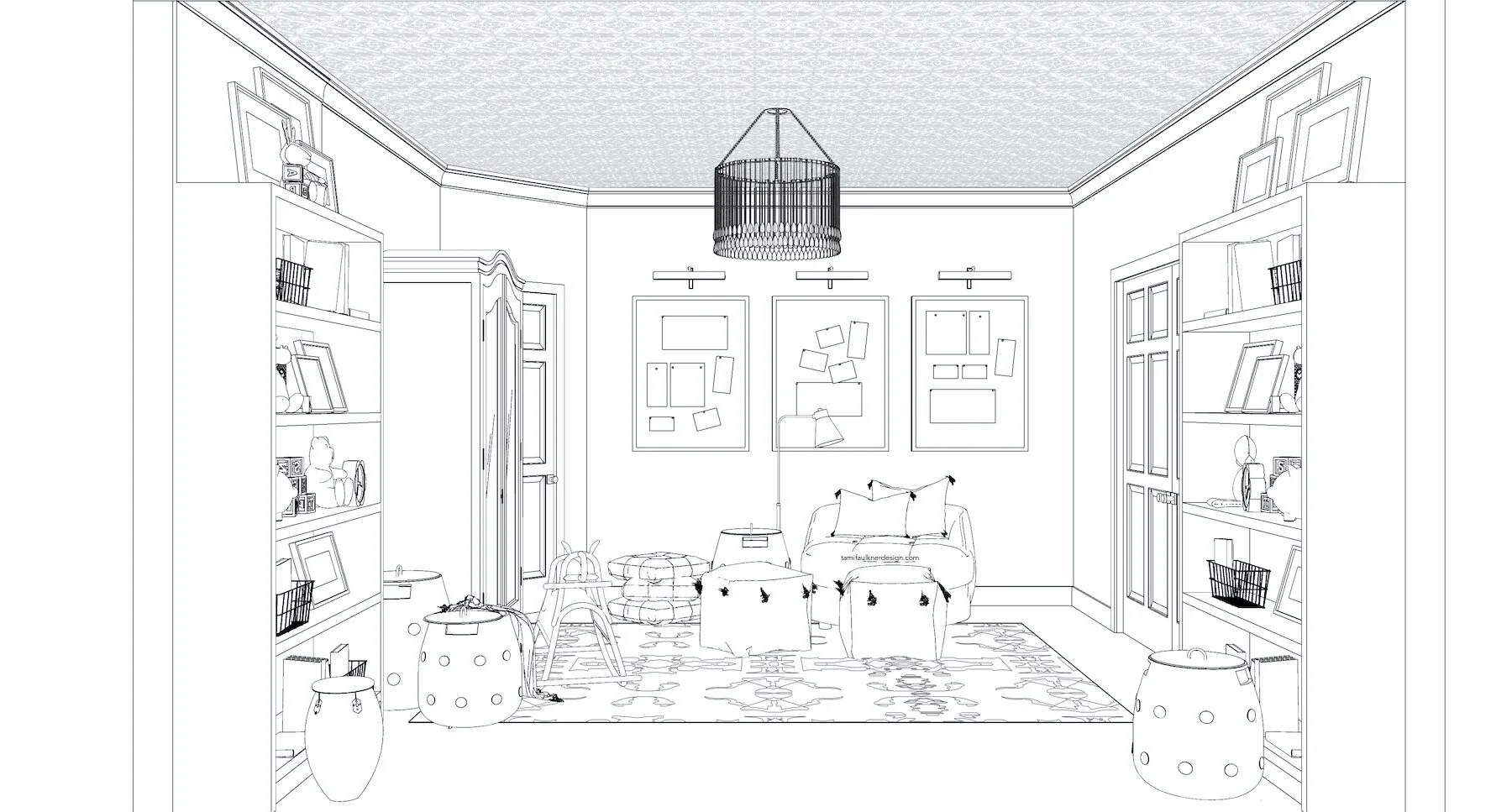 TURNING A DEN INTO A KIDS' PLAYROOM — TAMI FAULKNER DESIGN