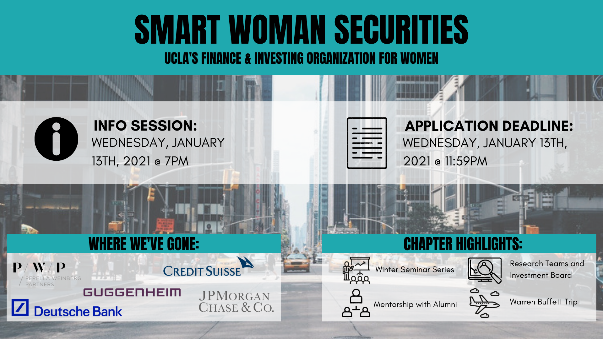 Smart Women Securities Info Session