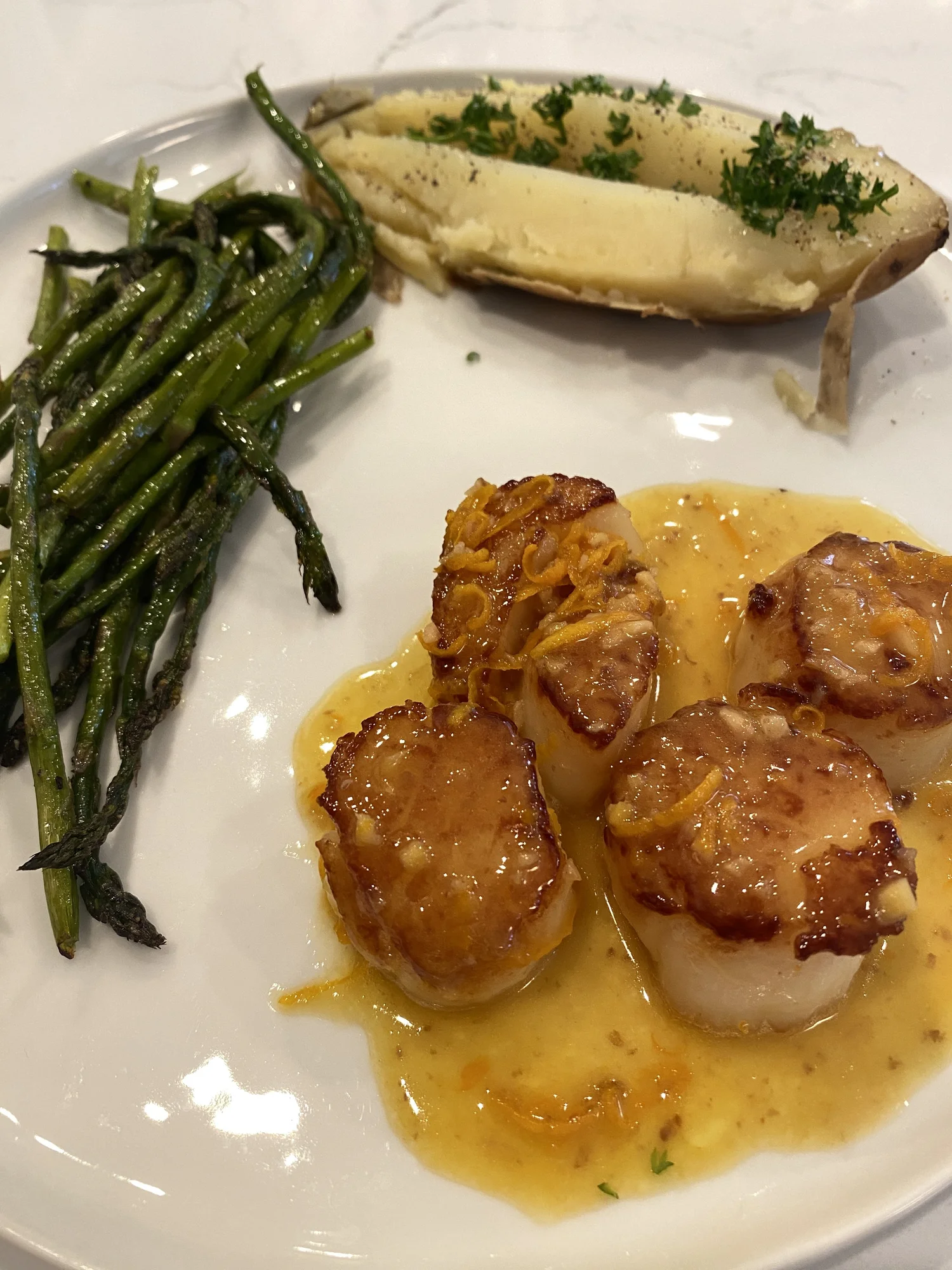 Citrus Ginger Scallops — pattysplate