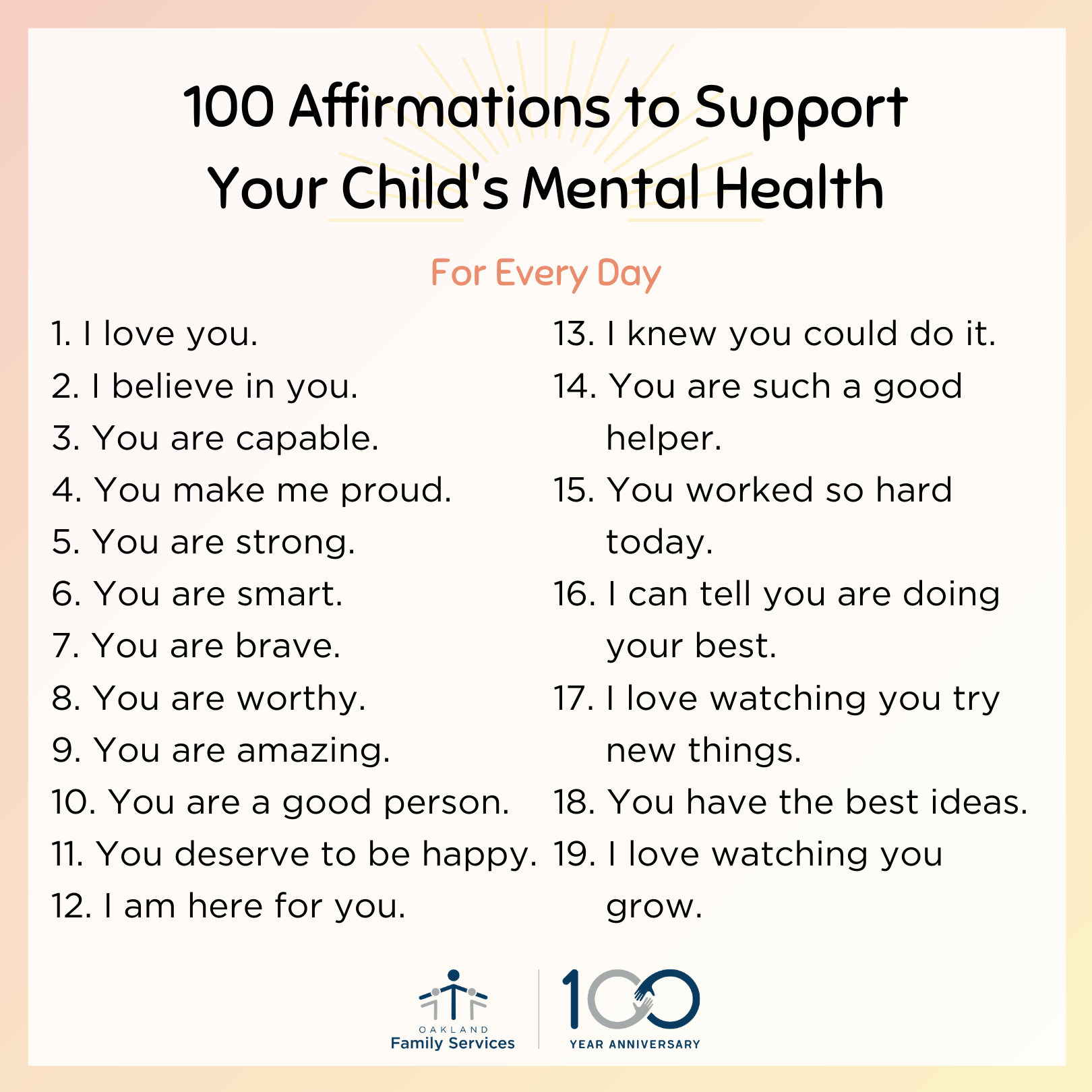 100 Affirmations To Support Your Child s Mental Health Oakland Family 100 Affirmations To Support Your Child s Mental Health Oakland Family