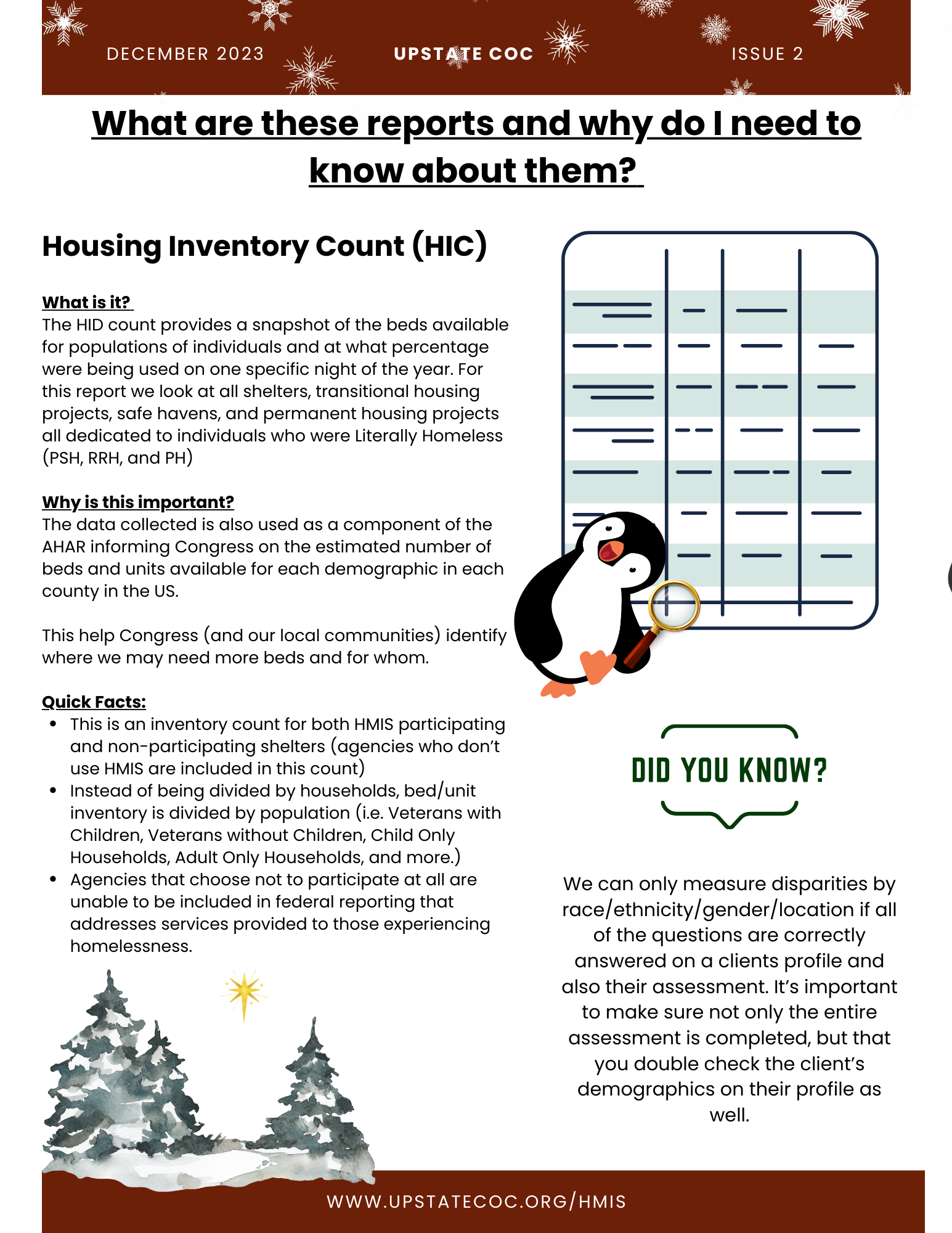 HMIS Resources Page Home — The Upstate Continuum of Care