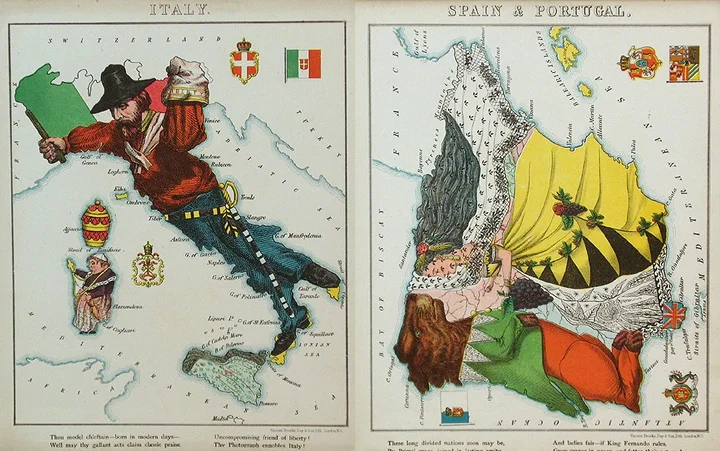 Satirical Vintage Maps — Let’s Get Lost