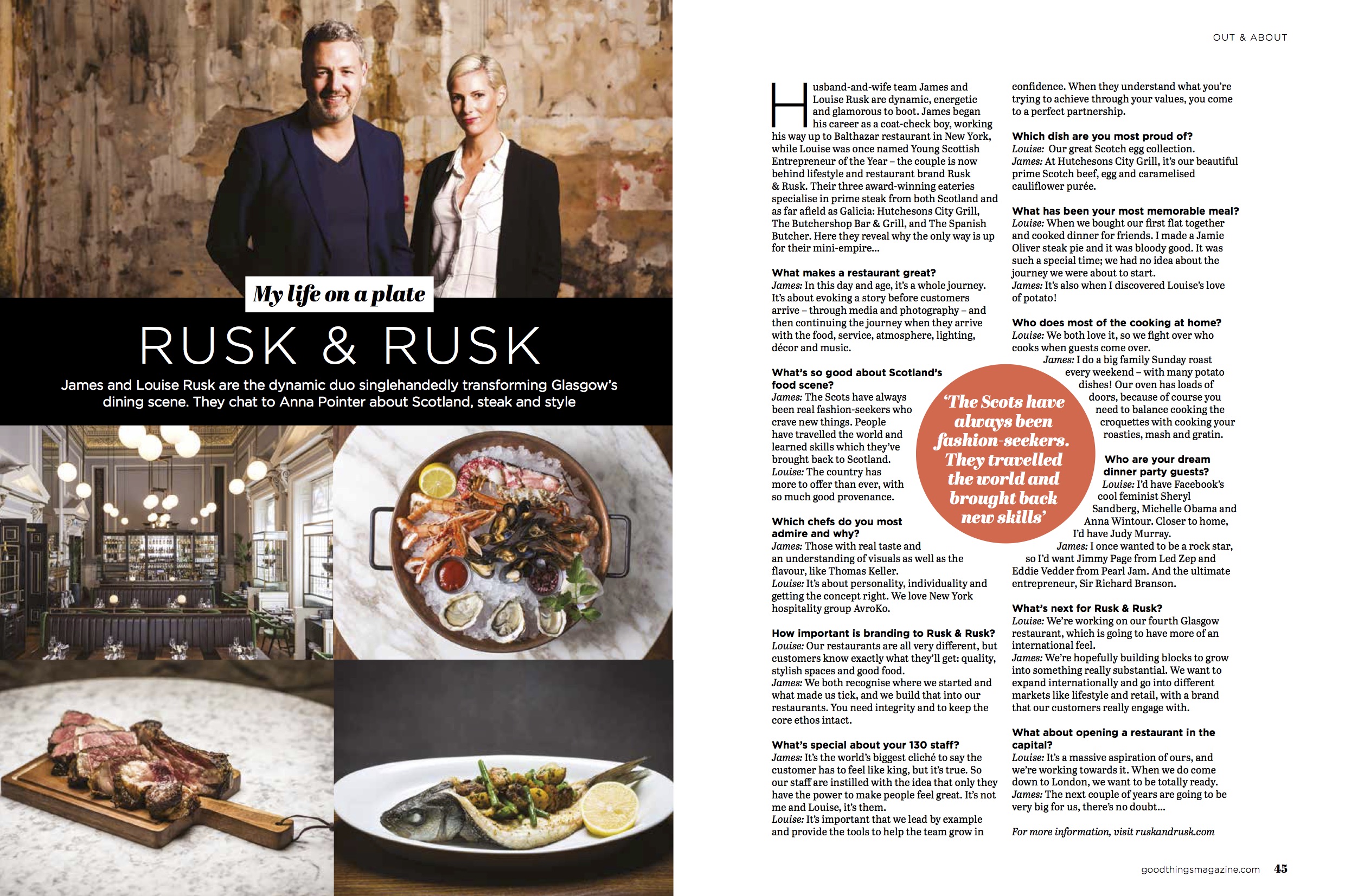 My Life On A Plate: James & Louise Rusk speak to Good Things Magazine ...