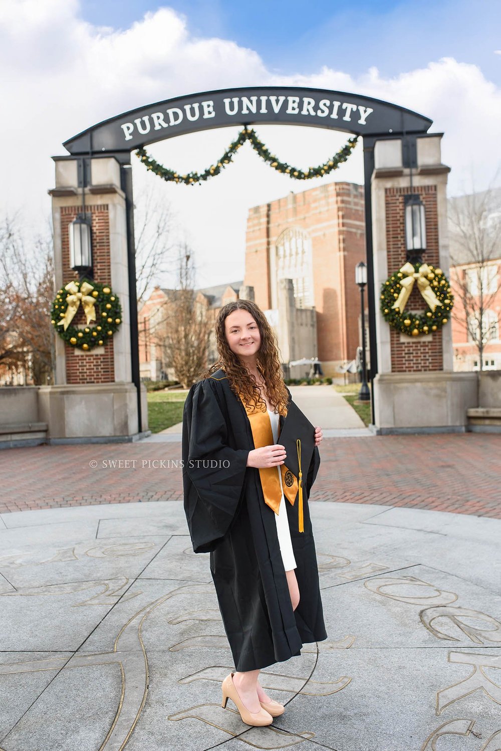 Kailey | Purdue University Graduation Photography in Winter Cap and ...