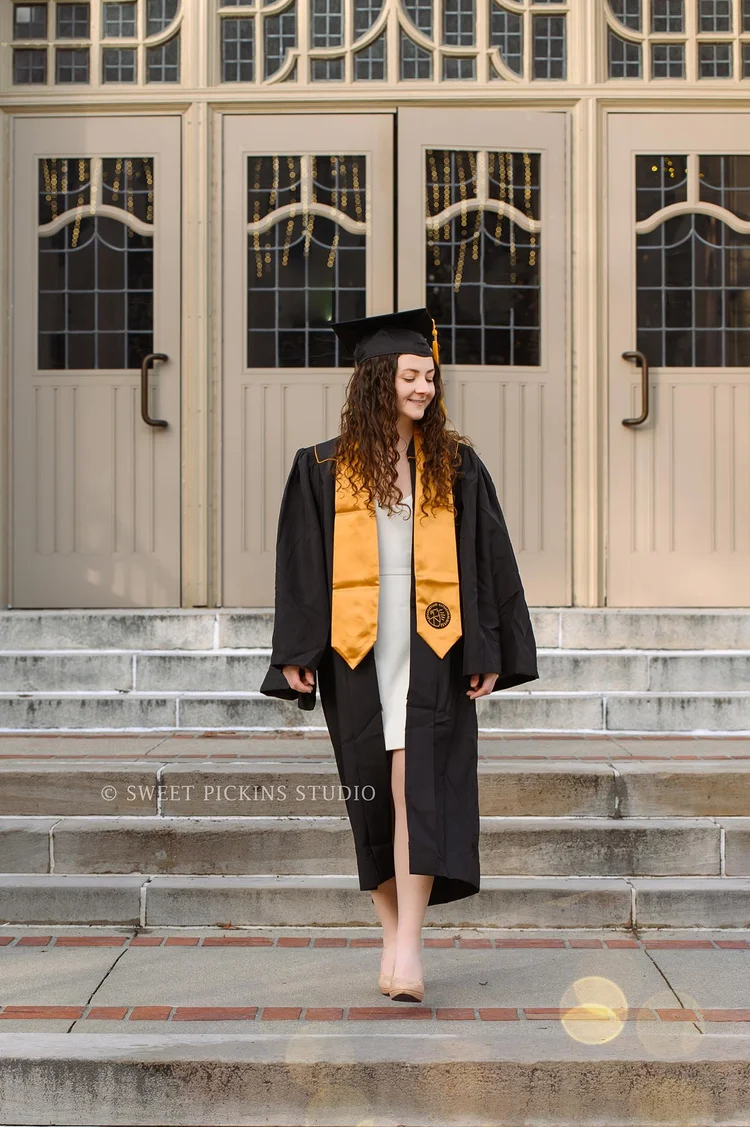 Kailey | Purdue University Graduation Photography in Winter Cap and ...