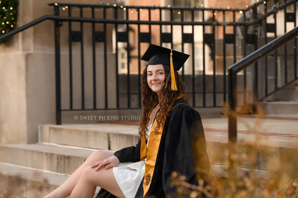 Kailey | Purdue University Graduation Photography in Winter Cap and ...