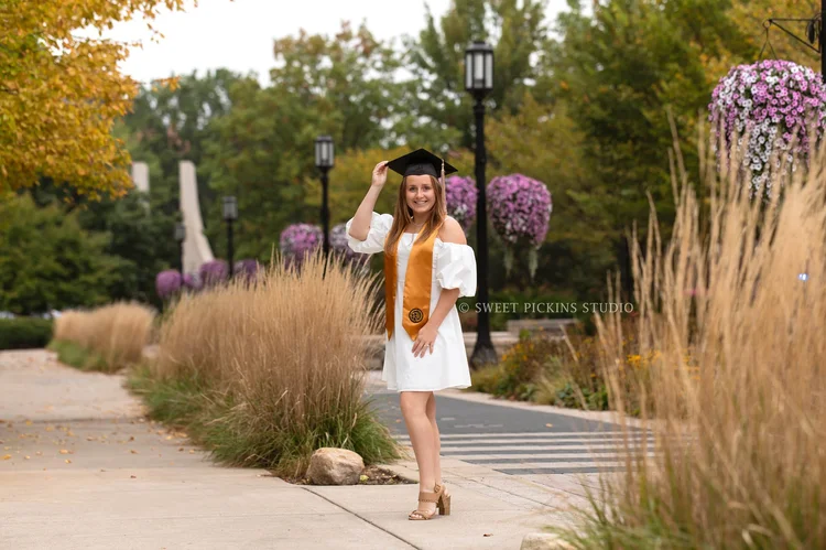 Madison | Purdue Graduation Photography in Fall — Sweet Pickins Studio ...