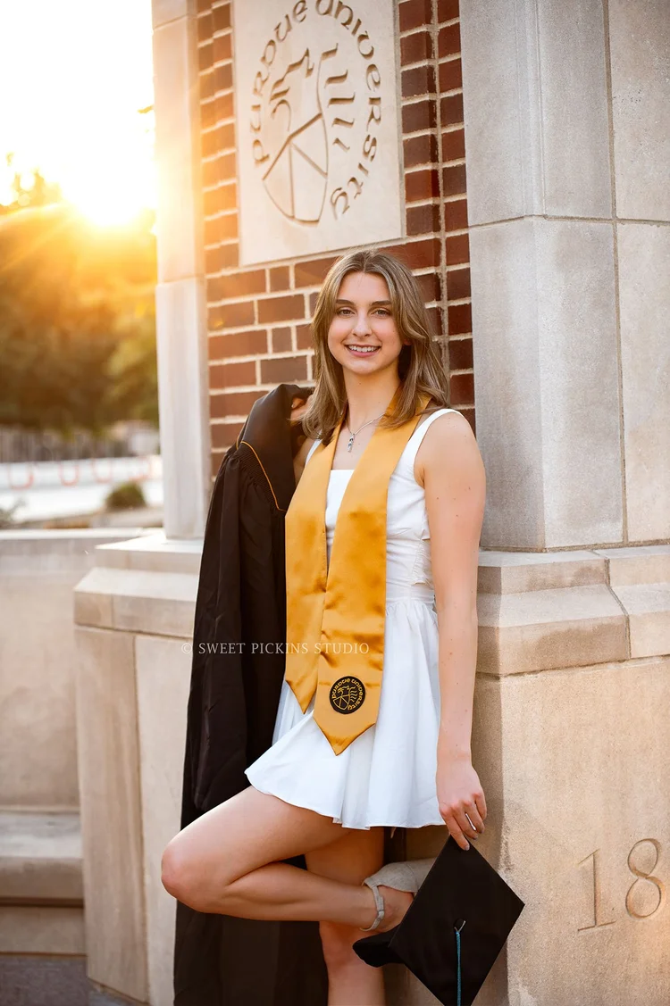 TAYLOR's Purdue Fall Graduation Photography in Cap and Gown in West ...