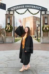 Kailey | Purdue University Graduation Photography in Winter Cap and ...