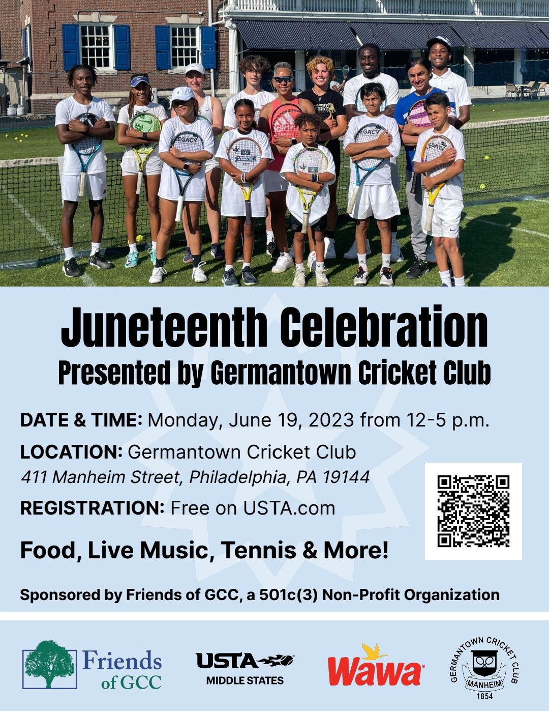 BWSF & USTA MS NJTL Celebrate Juneteenth at the Germantown Cricket Club ...