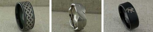 Thorsten Wedding Rings Tungsten & Ceramic — Unique Titanium Wedding Rings