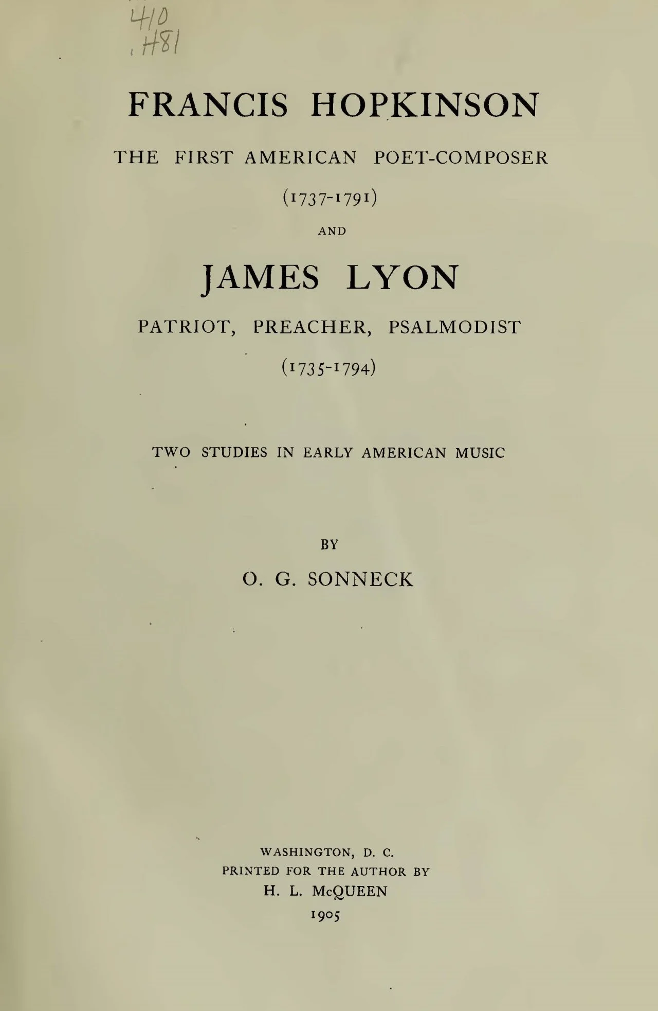 James Lyon (1735-1794) — Log College Press
