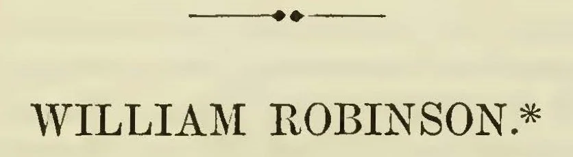 William Robinson (?-1746) — Log College Press