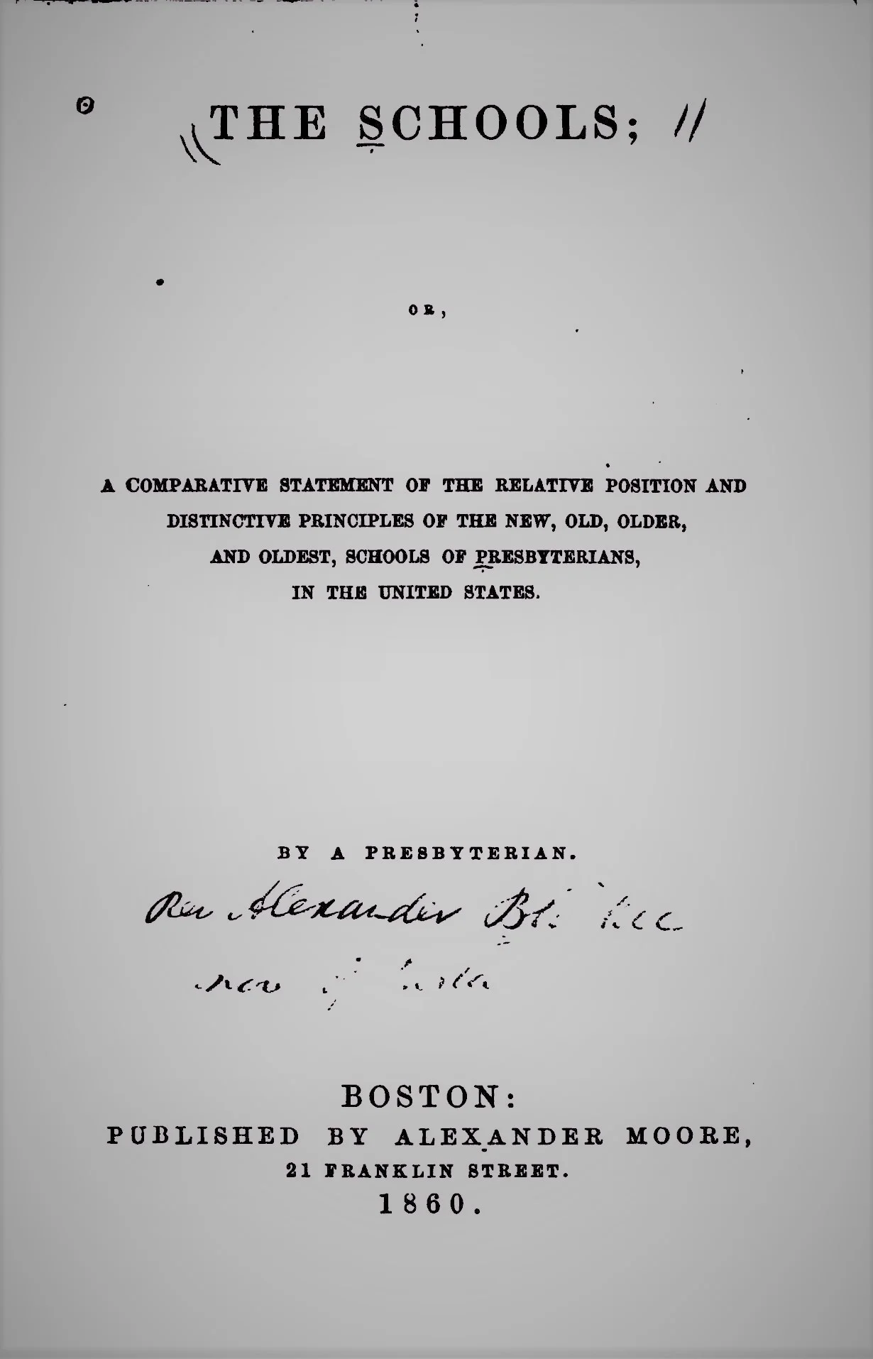 Alexander Blaikie (1804-1885) — Log College Press