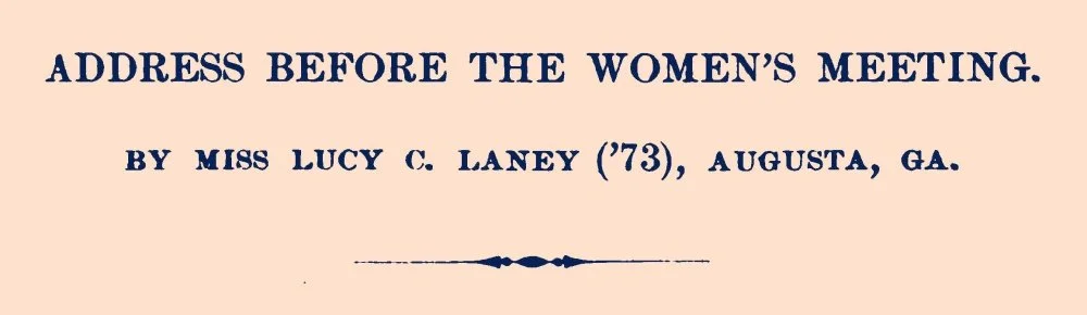 Lucy Craft Laney (1854-1933) — Log College Press