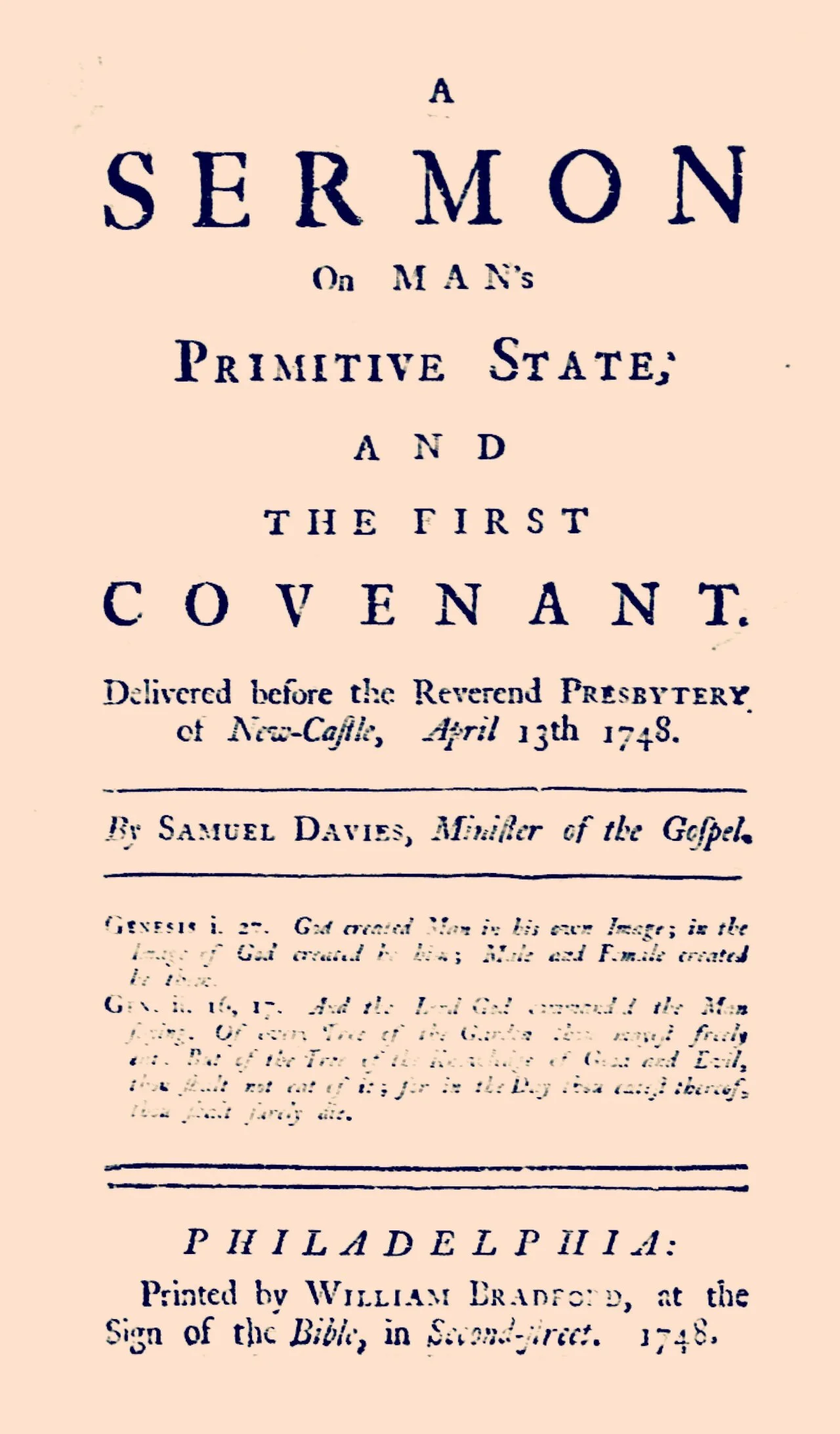 Samuel Davies (1723-1761) — Log College Press