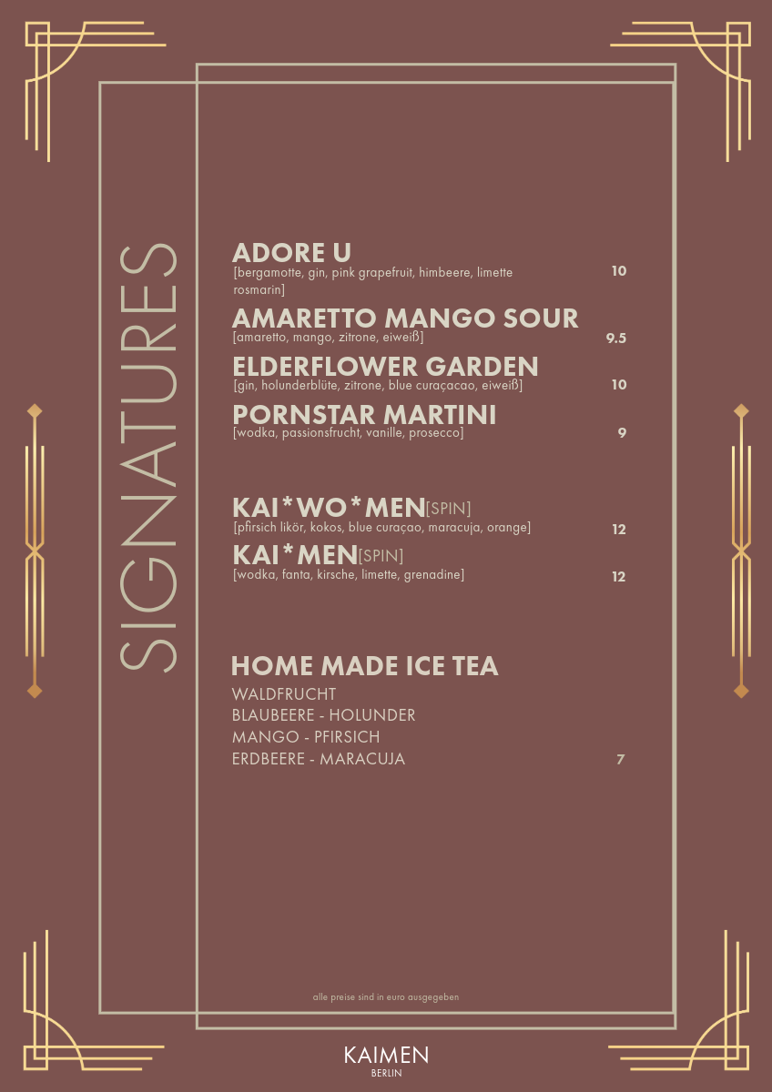 Menu — Kaimen