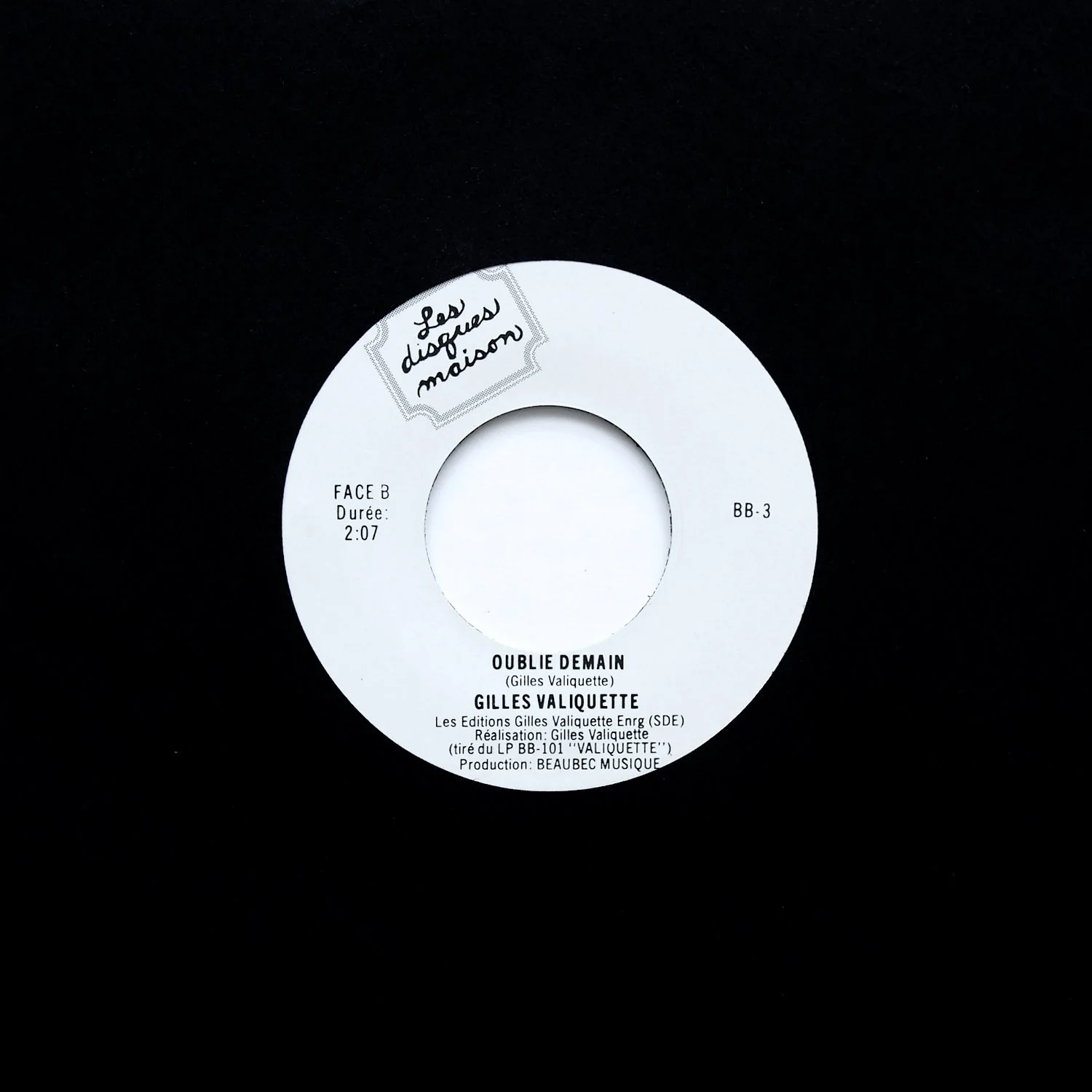 Gilles Valiquette - T'as Brise Mon Coeur (7") — SÉANCE CENTRE