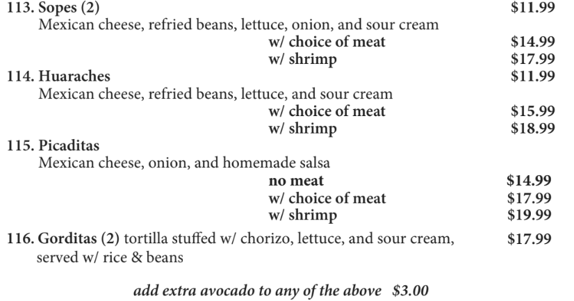 Menu — Maria's Kitchen