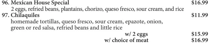 Menu — Maria's Kitchen