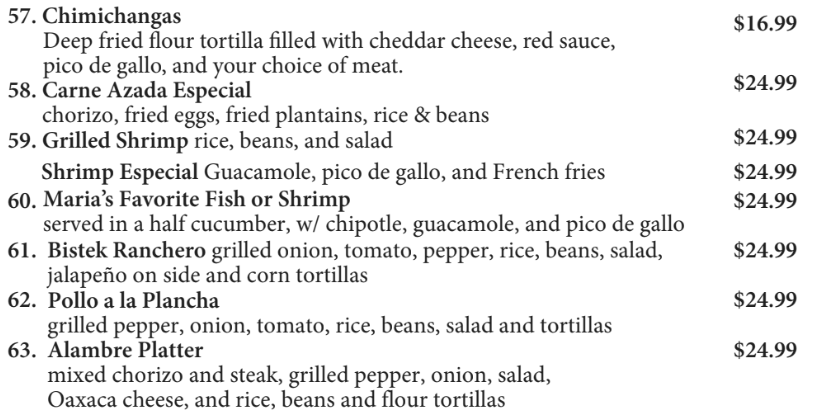 Menu — Maria's Kitchen