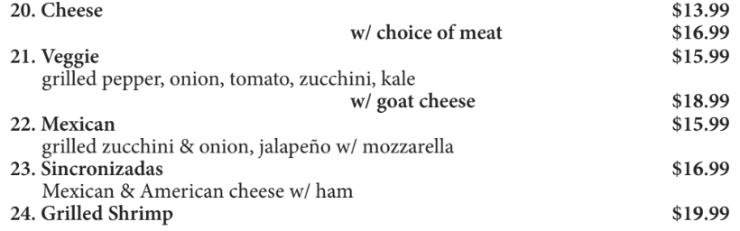 Menu — Maria's Kitchen