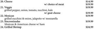Menu — Maria's Kitchen