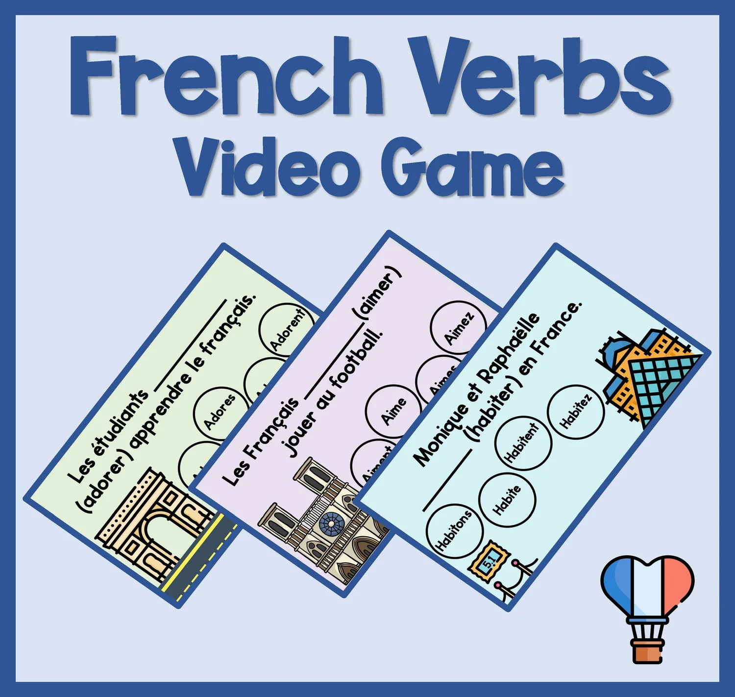 French Verb Game: Word Search and French Verb Video Game — Amy Skillicorn