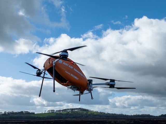 Just Eat Takeaway.com drone delivery partnership with Manna Drone ...