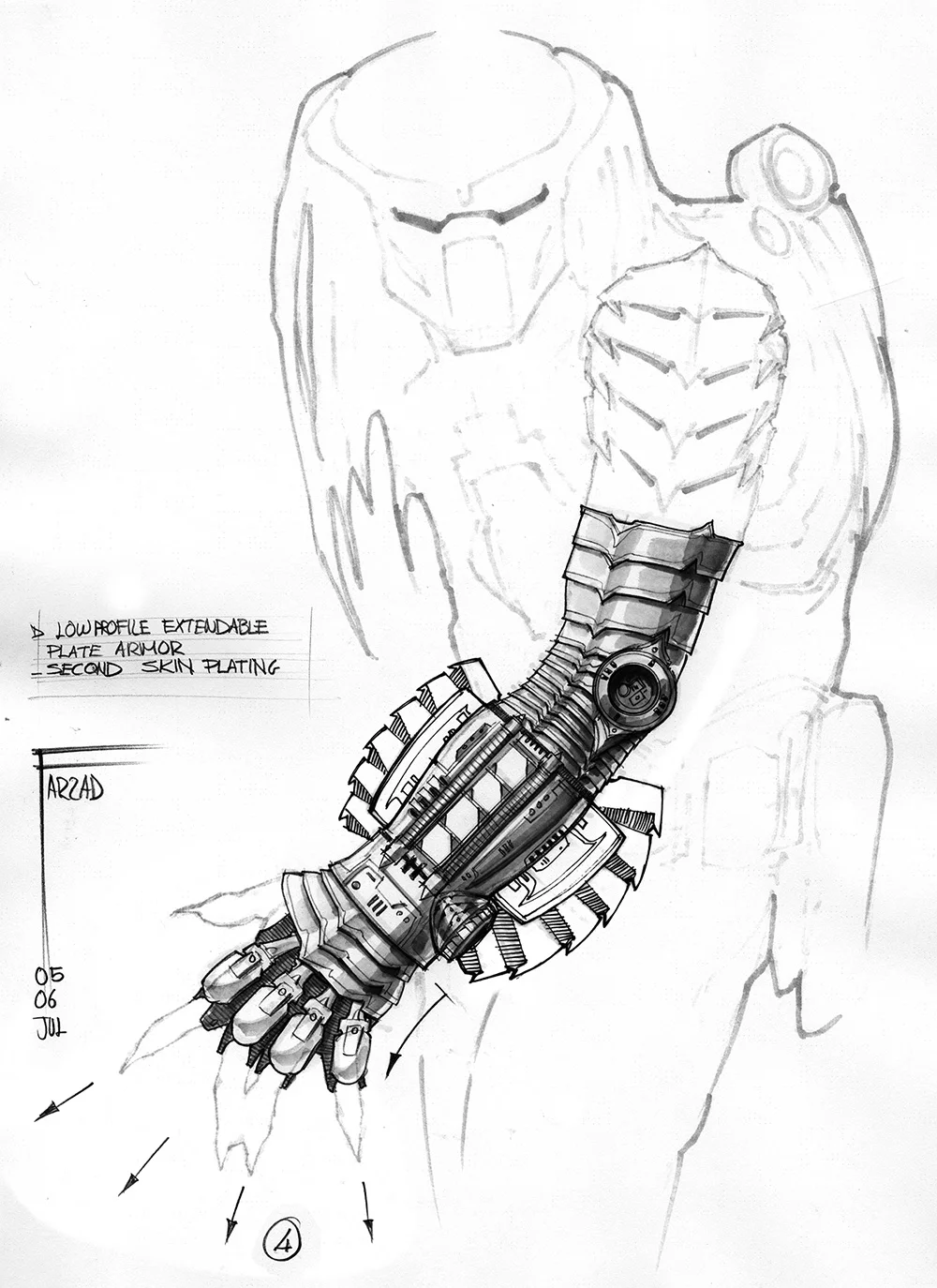Predator Weapons Drawings