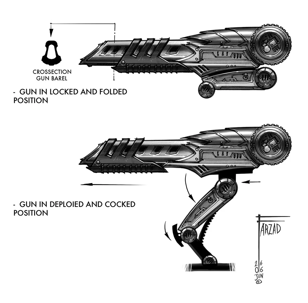Predator Weapons Drawings