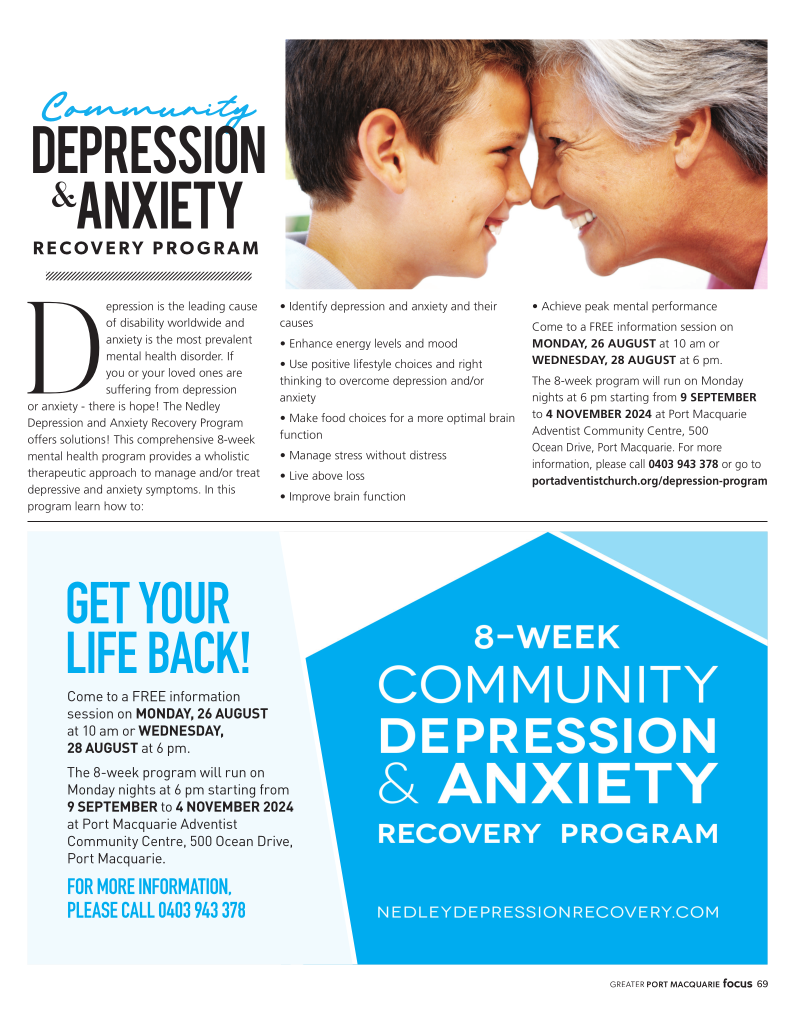 Community Depression and Anxiety Recovery Program — Port Macquarie ...