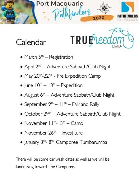 PATHFINDERS — Port Macquarie Seventh-day Adventist Church