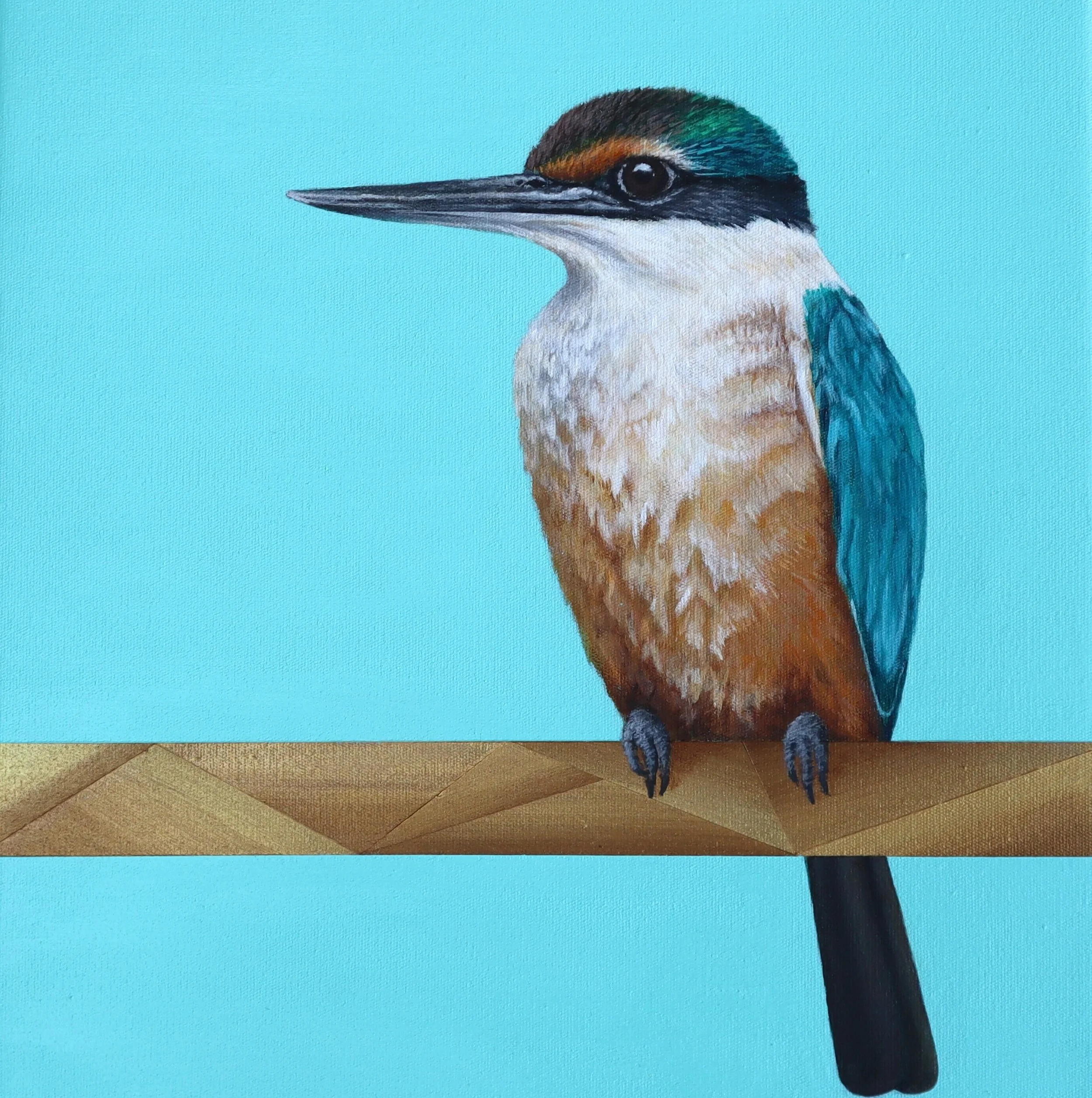 'Blue Bird' Kotaré Painting — Lucy Melville Artist