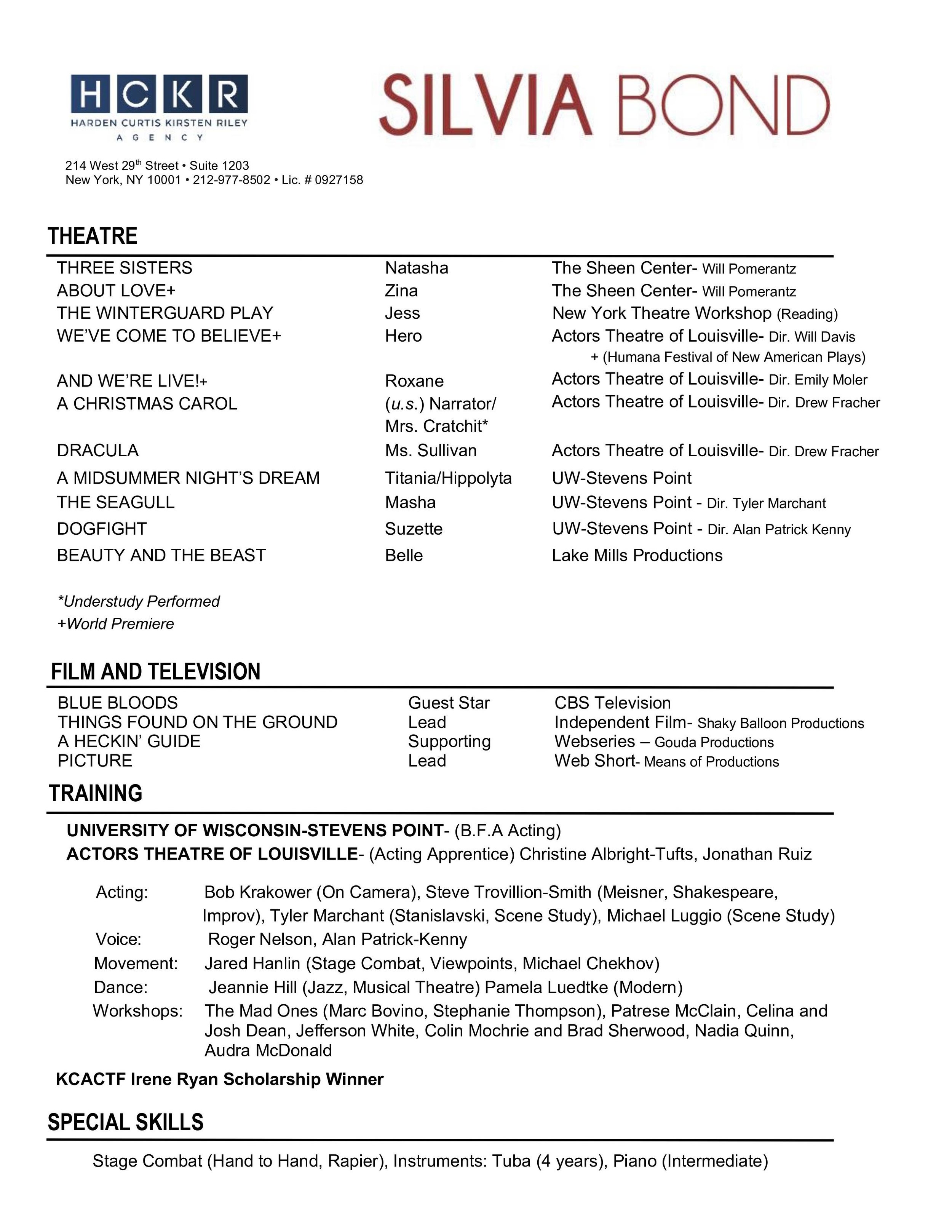 Resume — SILVIA BOND