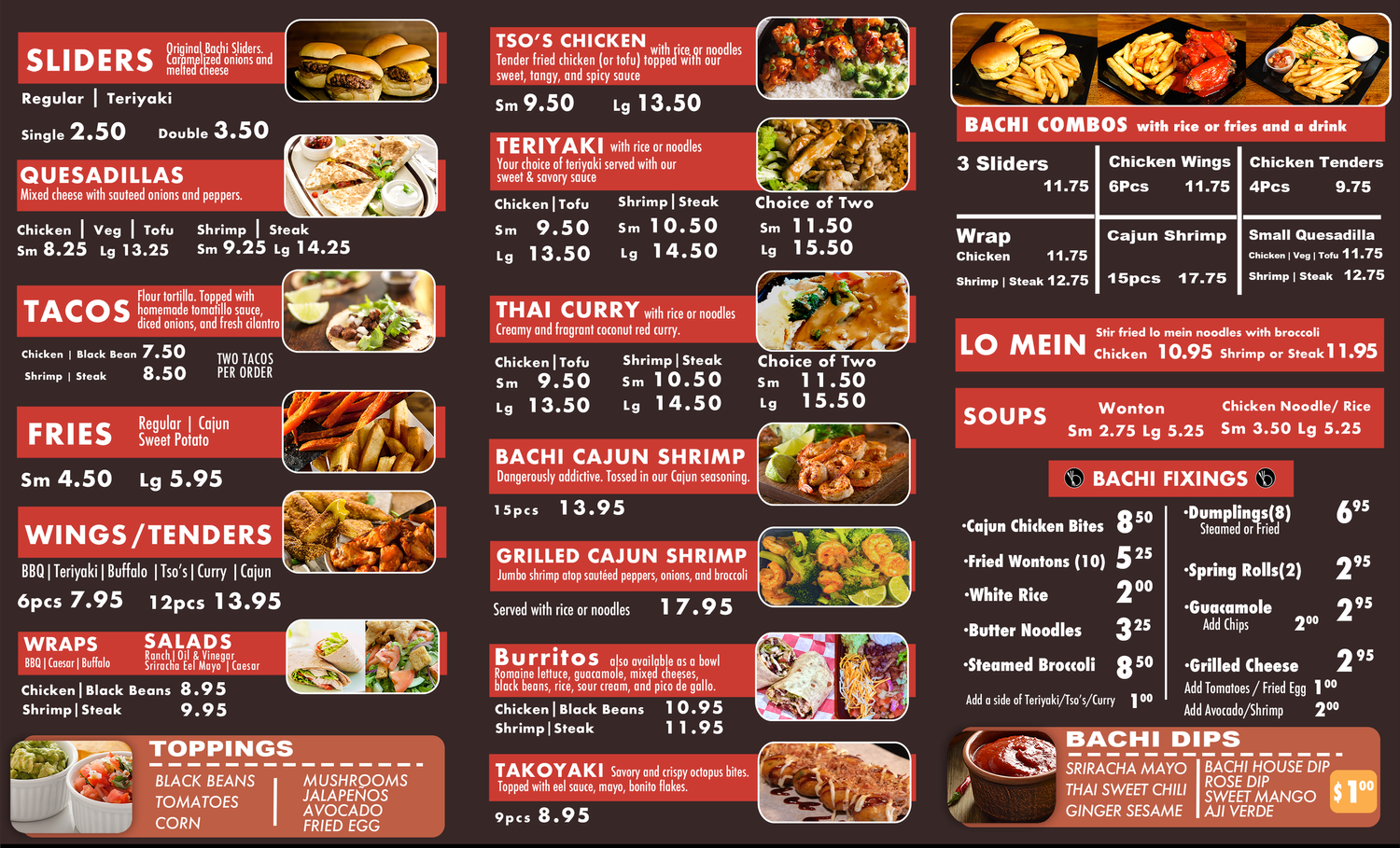 Our Menu — Bachi 197