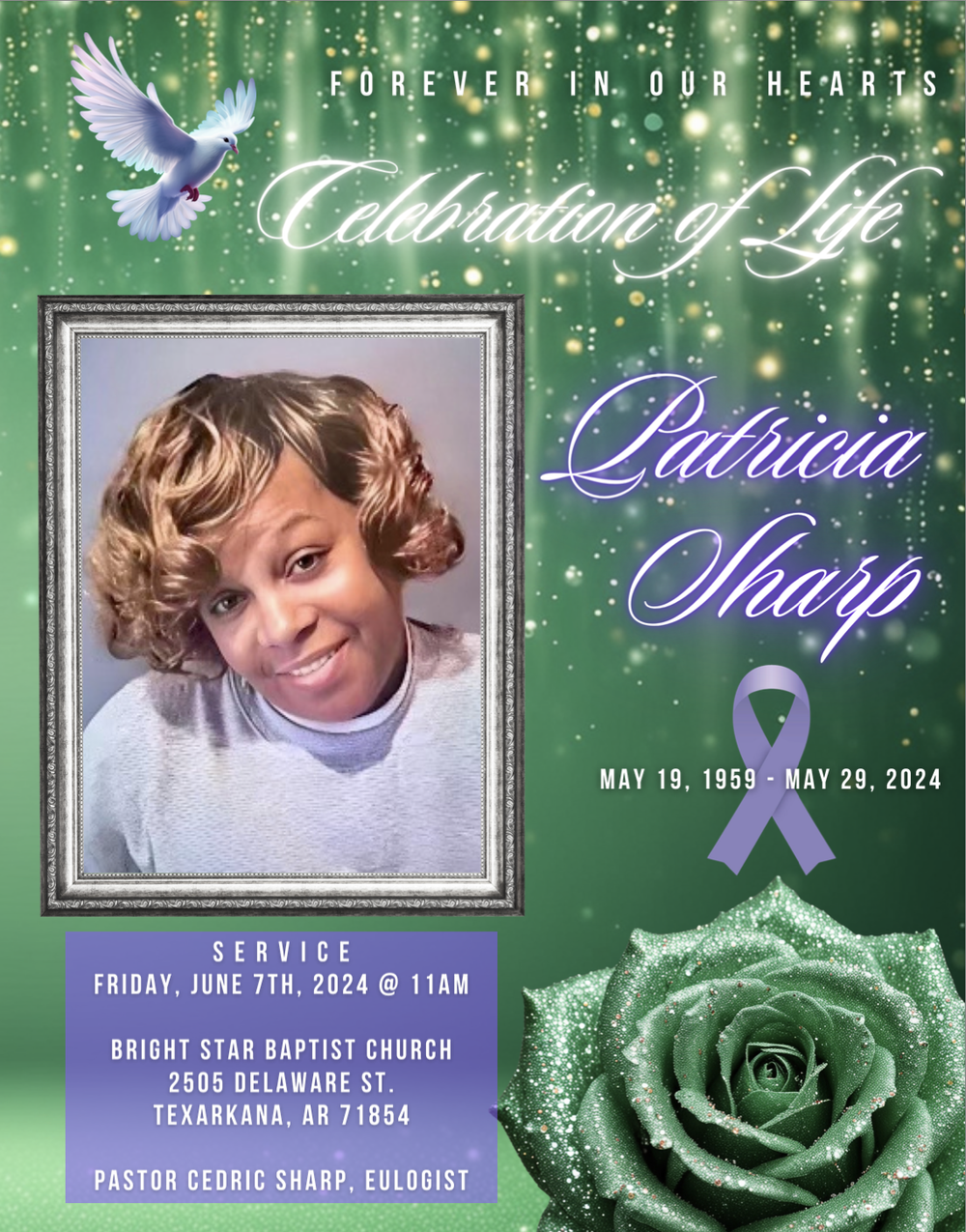 Mrs. Patricia Sharp — McFadden & Hitchye Funeral Enterprises